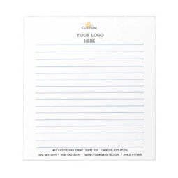 Personalize: Corporate Logo Lined Notepad | Zazzle