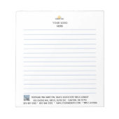 Personalize: Corporate Logo QR Code Lined Notepad | Zazzle