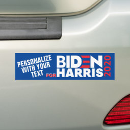 Personalize Custom For Biden/Harris 2020 Vinyl Car Bumper Sticker | Zazzle
