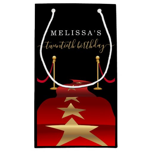 Personalize Custom Red Carpet Party Favor Gift Bag | Zazzle
