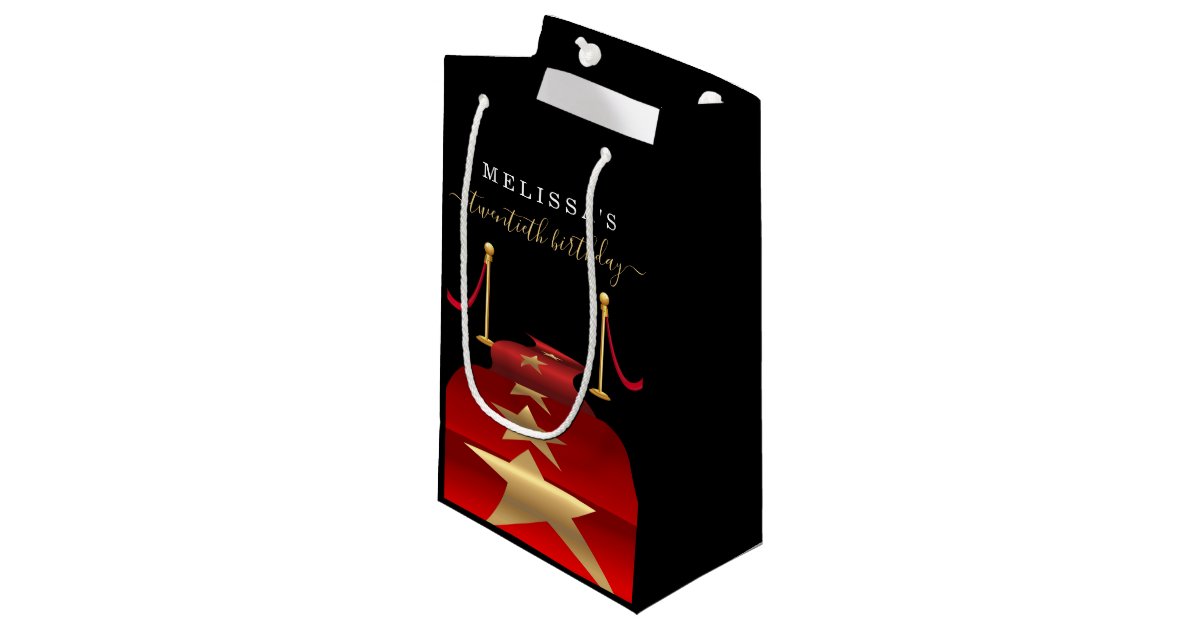 Personalize Custom Red Carpet Party Favor Gift Bag | Zazzle