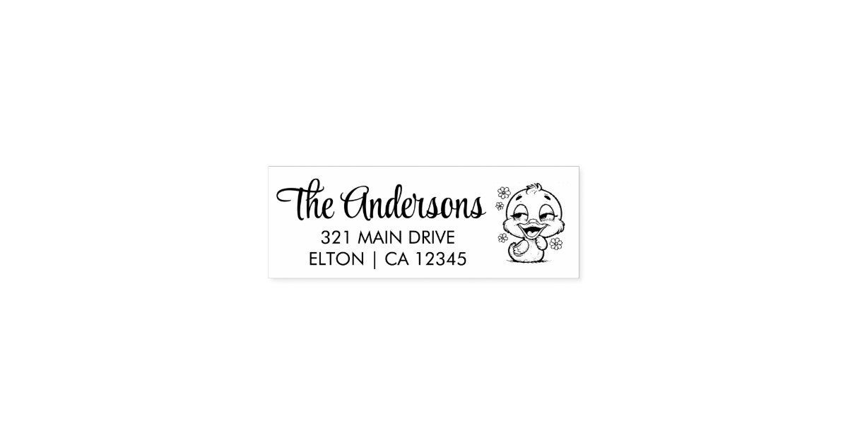 Personalize Cute Duck Self-inking Stamp | Zazzle