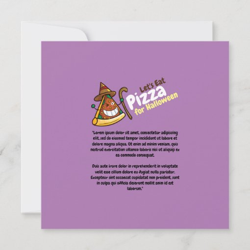 Personalize Cute Let's Eat Pizza Invitation | Zazzle