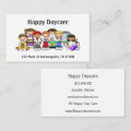 Personalize Daycare Preschool Teacher Happy Kids Business Card | Zazzle