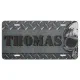 Personalize Diamond Plated Texture With Skull Head License Plate | Zazzle