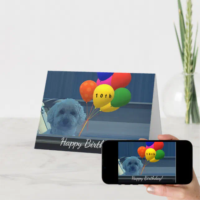 Personalize Doggie standard Happy Birthday Card | Zazzle