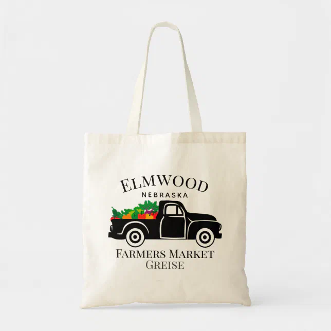 Personalize Farm Pickup Farmers Market Tote Bag | Zazzle