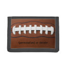 Personalized Flaming Football Wallets for Men, Boy | Zazzle.com