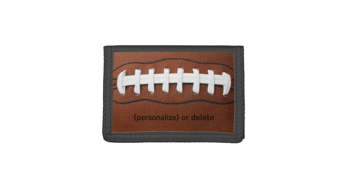 Personalize football wallet | Zazzle