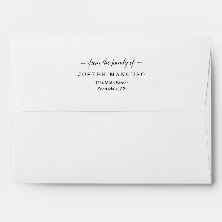Personalize Funeral 'From the Family of' Envelopes | Zazzle