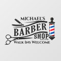 Personalize Generic Barber Shop Pole Business Window Cling | Zazzle