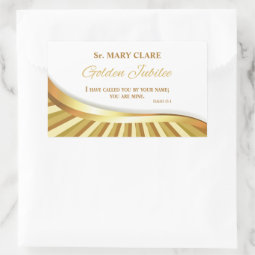 Personalize, Golden Jubilee of Religious Life Rectangular Sticker | Zazzle