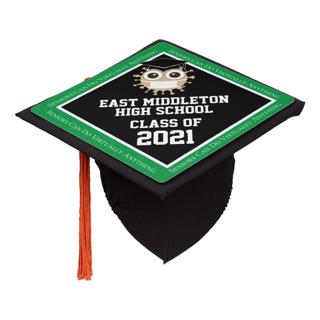 Personalize Graduating Senior Class 2021 Graduation Cap Topper | Zazzle