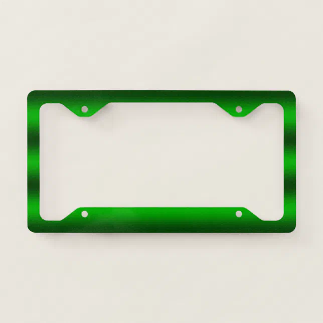 Personalize - Green ombre gradient background License Plate Frame | Zazzle