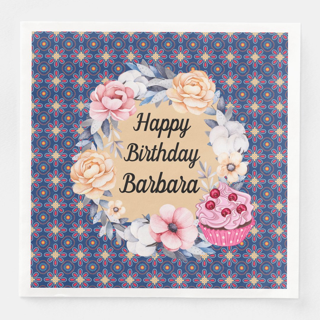 Personalize Happy Birthday Paper Dinner Napkins | Zazzle