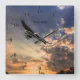 Personalize High Soaring Bald Eagle photography Square Wall Clock | Zazzle