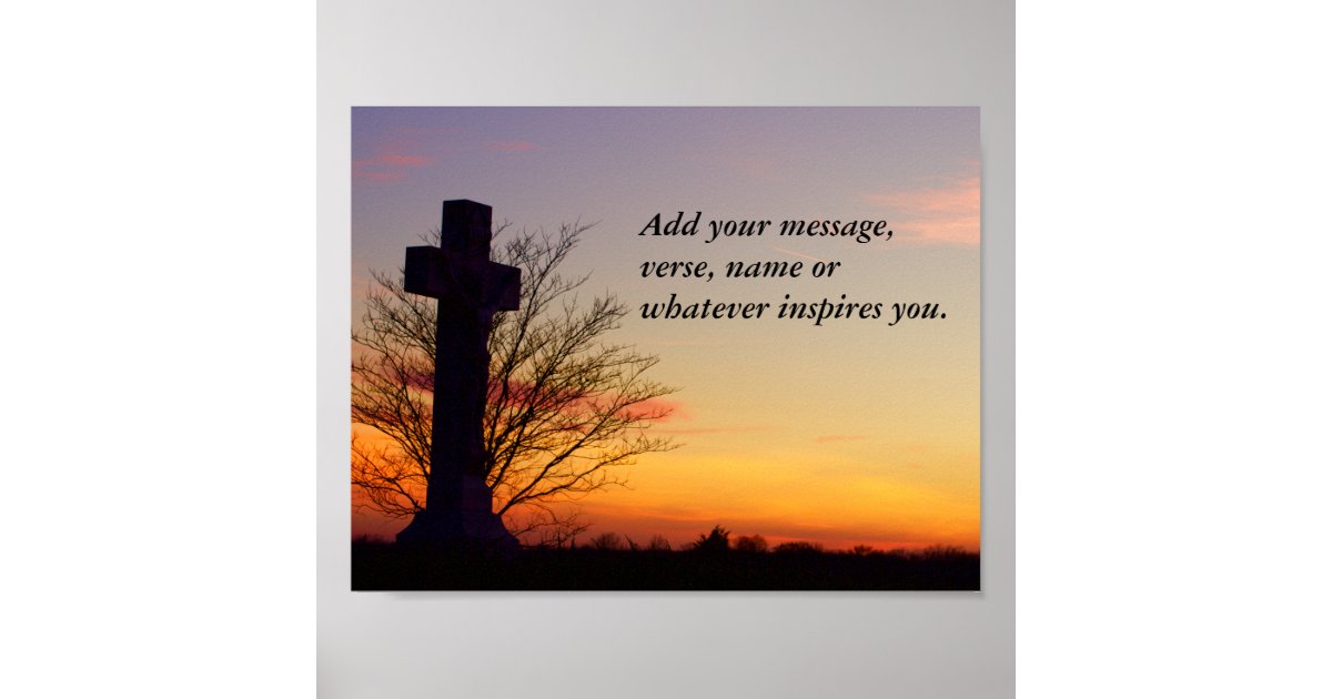 (Personalize) Holy Cross at Sunset Poster | Zazzle