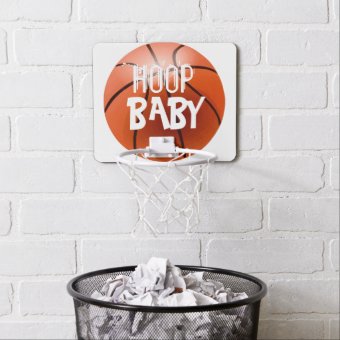 Personalize HOOP BABY Mini Basketball Hoop | Zazzle