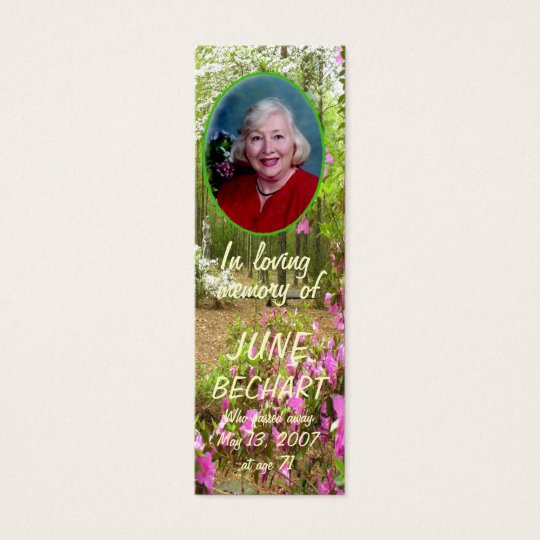 Personalize In Loving Memory Photo Bookmark | Zazzle.com