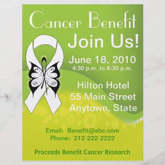 Personalize Lung Cancer Fundraising Benefit Flyer | Zazzle.com