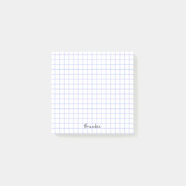 Personalize: Minimalist Grid Paper Notes Monogram | Zazzle