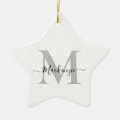 Personalize Monogram Initial Name Star Ceramic Ornament | Zazzle