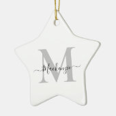 Personalize Monogram Initial Name Star Ceramic Ornament | Zazzle