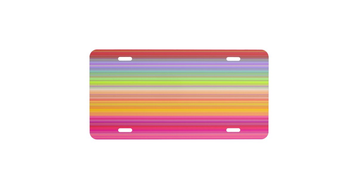 Personalize - Multicolor gradient background License Plate | Zazzle