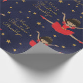 Personalize Multicultural Christmas Ballerina Wrapping Paper | Zazzle
