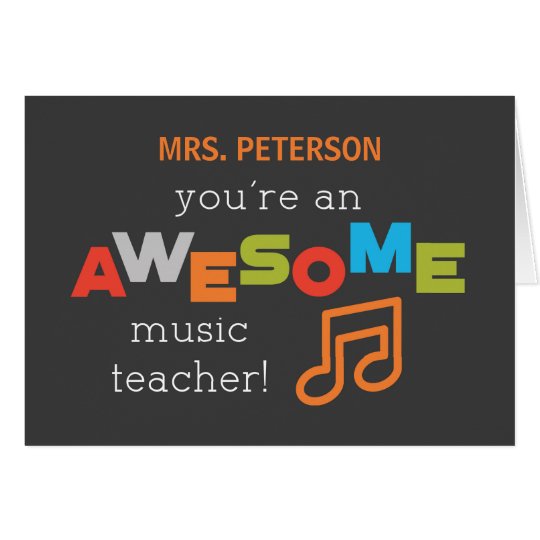 Music Teacher Appreciation Day Music Notes Awesome | Zazzle.com