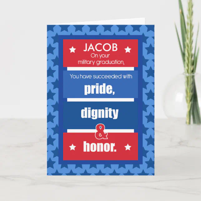 Personalize Name Military Graduation Congratulatio Card | Zazzle
