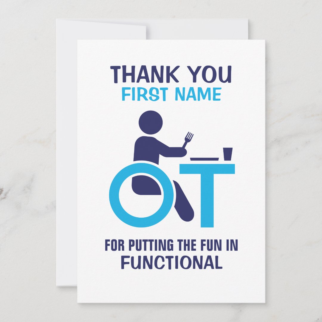 Personalize Occupational Therapist Thank You | Zazzle