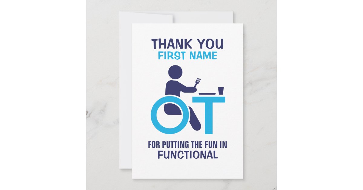 Personalize Occupational Therapist Thank You | Zazzle