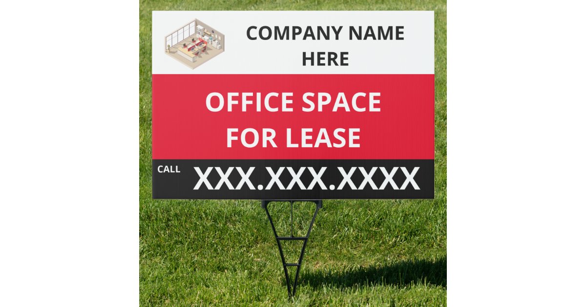 Personalize Office Space For Lease Lawn Sign | Zazzle