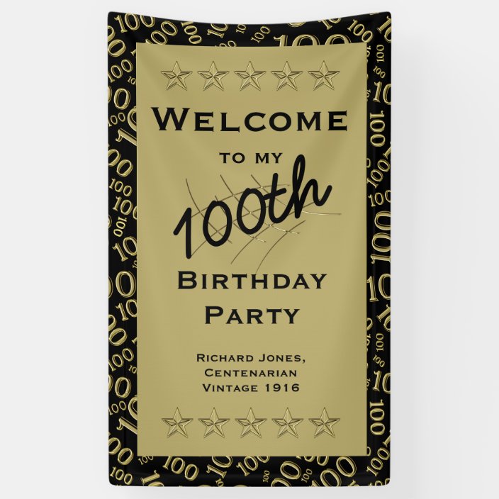 Personalize: Personalize: Welcome to my 100th Bir Banner | Zazzle.com