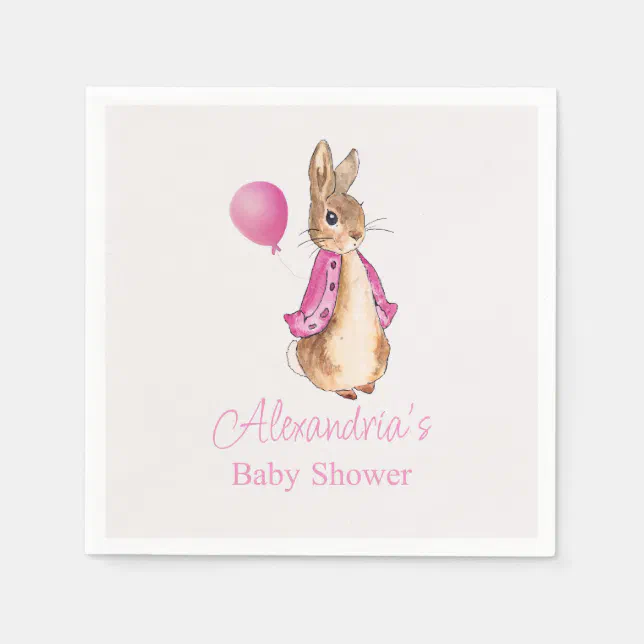 Personalize Peter the Rabbit Baby Shower Napkins | Zazzle