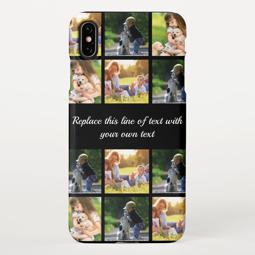 Personalize photo collage and text Case-Mate iPhon iPhone Case | Zazzle