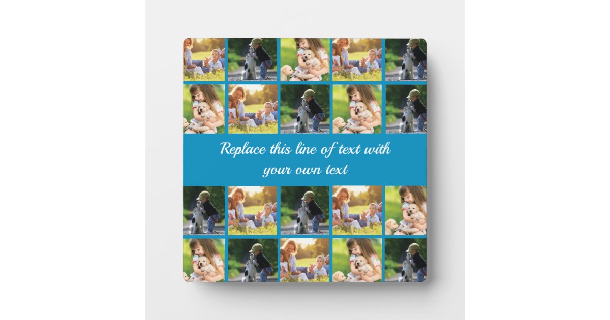 Personalize photo collage and text plaque | Zazzle