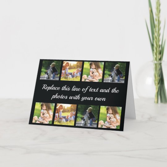 Personalize photo collage and text thank you card | Zazzle.com