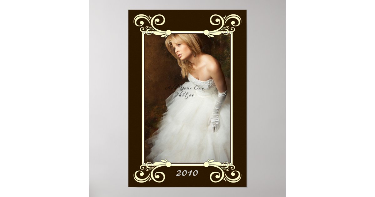 Personalize Photo Mat Border - Wedding Frame Poster | Zazzle