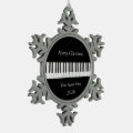 Personalize Piano Snowflake Framed Ornament | Zazzle