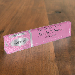 Personalize, Pretty in Pink Name Plate | Zazzle