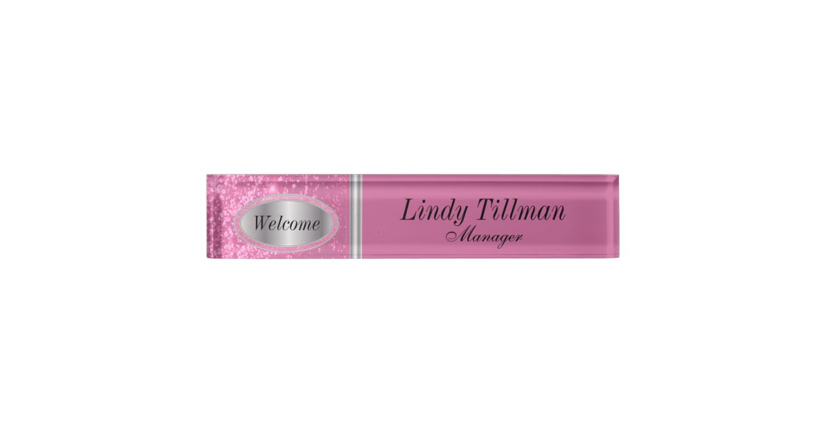 Personalize, Pretty in Pink Name Plate | Zazzle