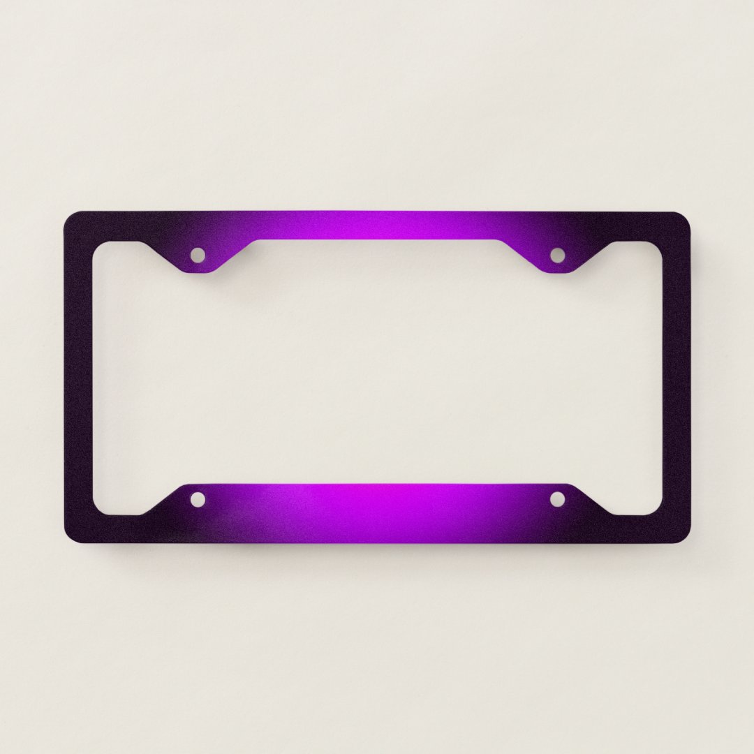 Personalize - purple, orange, black Halloween License Plate Frame | Zazzle