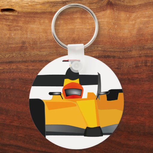 Personalize Race Car Birthday Party Gifts Keychain | Zazzle
