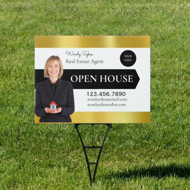 Personalize Real Estate Agent Open House Detailed Sign | Zazzle