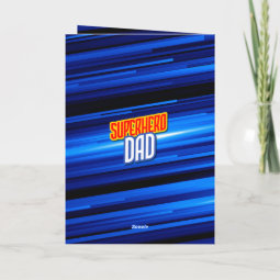 Personalize SuperHero Dad Card | Zazzle