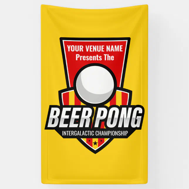 Personalize This Beer Pong Logo Banner | Zazzle