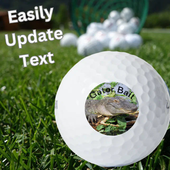 Personalize this Gator Bait - Alligator Golf Ball | Zazzle