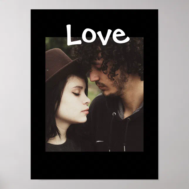 Personalize this "Love" Poster with Your Picture | Zazzle